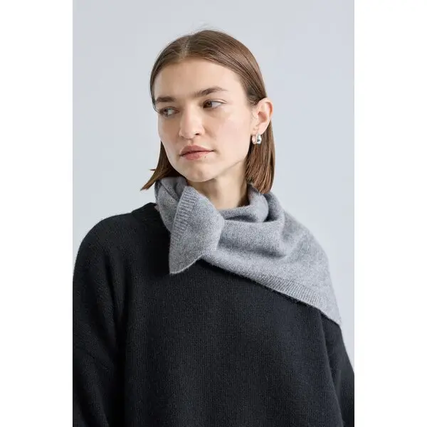 Almina Concept Triangle Neck Scarf - Grey