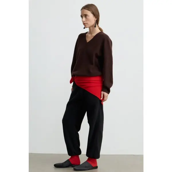 Almina Concept Triangle Neck Scarf - Red