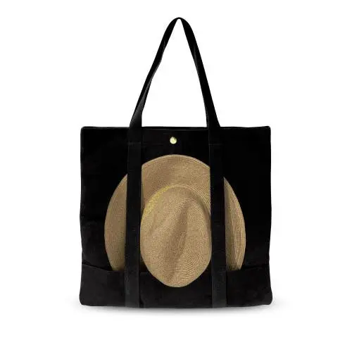 LASTELIER Parakalo Cotton Canvas Tote Bag - Black
