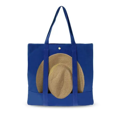 LASTELIER Parakalo Cotton Canvas Tote Bag - Blue