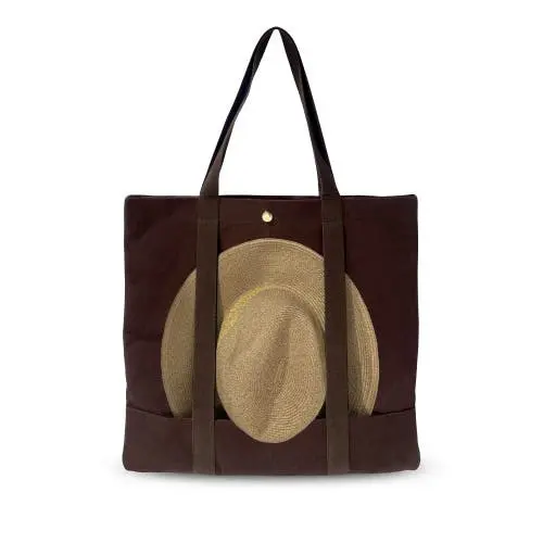 LASTELIER Parakalo Cotton Canvas Tote Bag - Brown