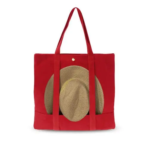 LASTELIER Parakalo Cotton Canvas Tote Bag - Red