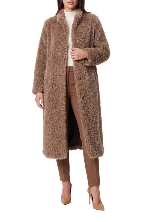LYLA GRANT Fur-free Cashmere Goat Coat - Taupe