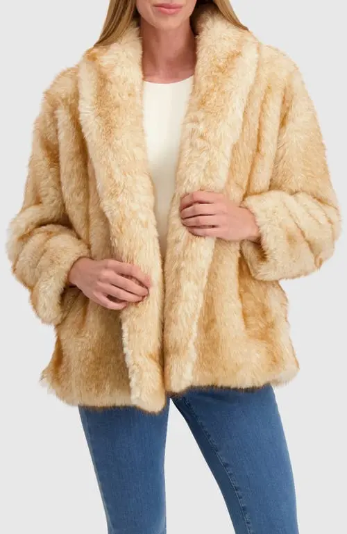 LYLA GRANT Fur-free Fox Jacket - Goldtone
