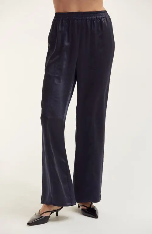 CRESCENT Crushed Satin Pull-on Pants