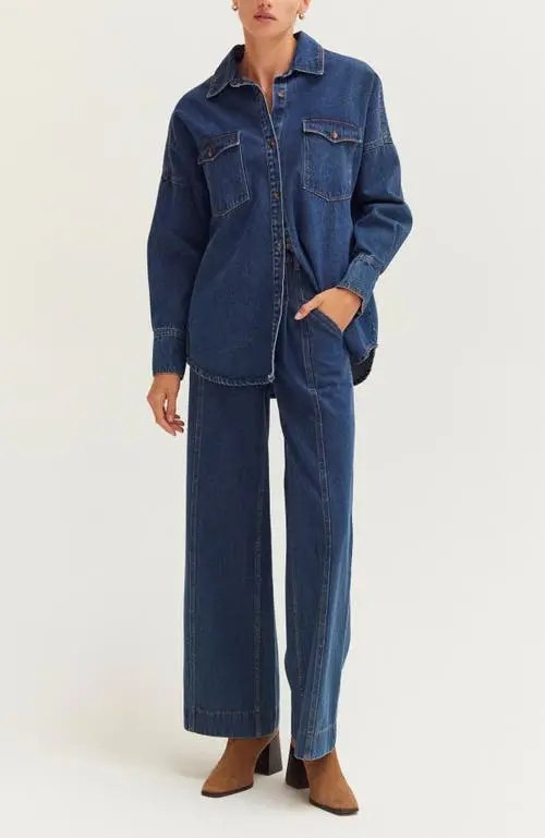 CRESCENT High-rise Flare Denim Pants