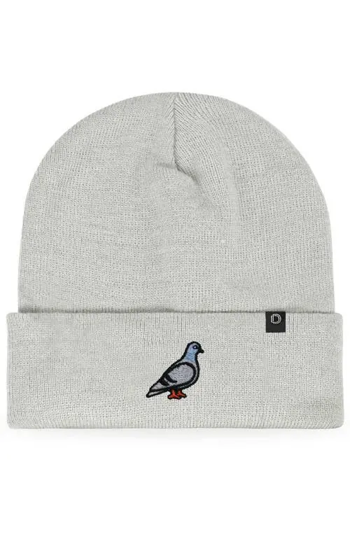 DALIX Pigeon Beanie Cap - Light Gray