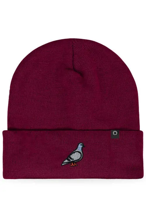 DALIX Pigeon Beanie Cap - Maroon
