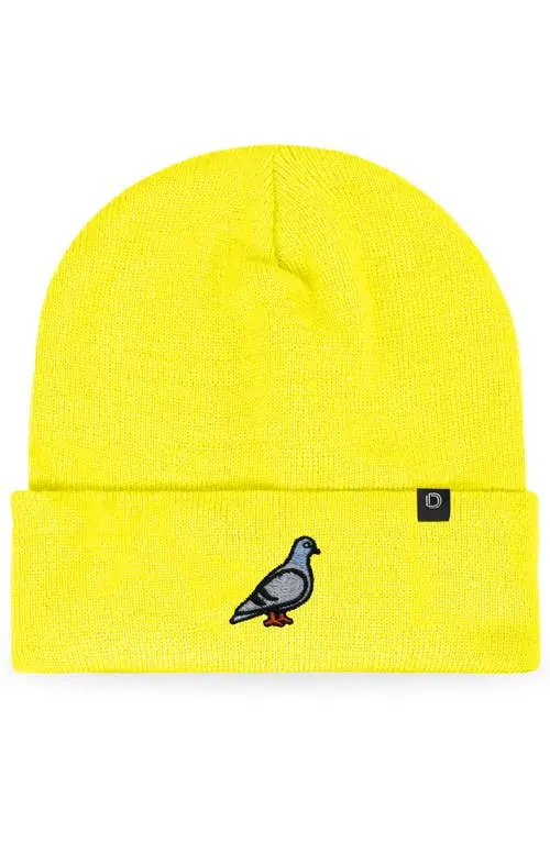 DALIX Pigeon Beanie Cap - Neon Yellow