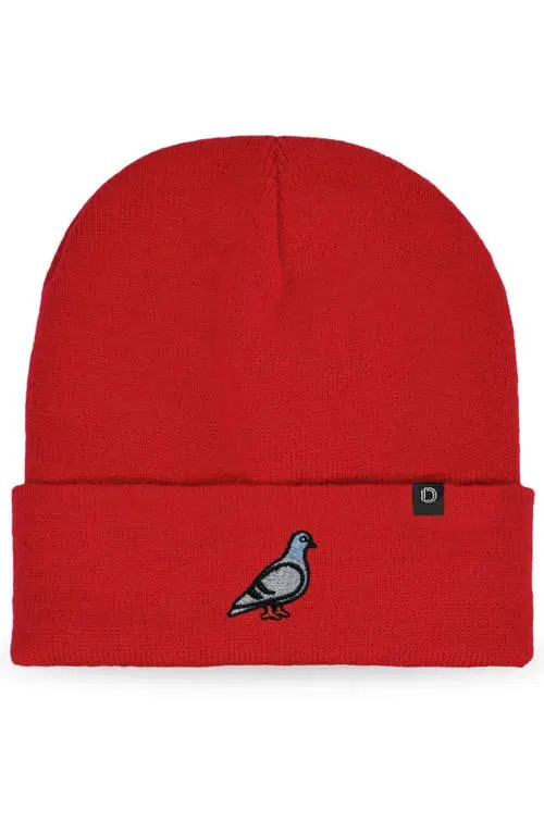 DALIX Pigeon Beanie Cap - Red