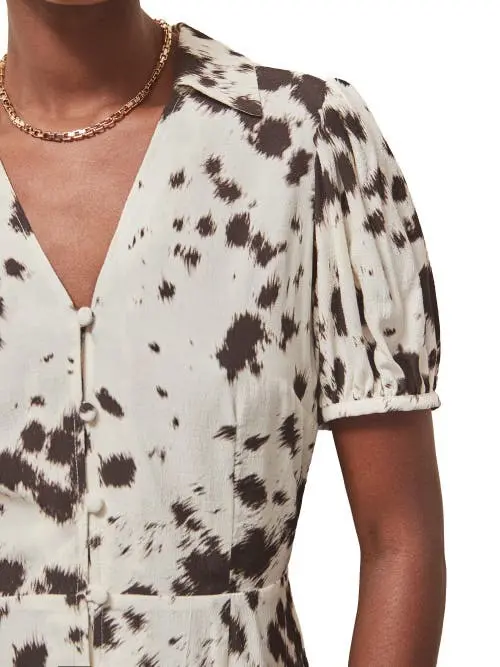 RO&ZO Animal Print Shirt Dress