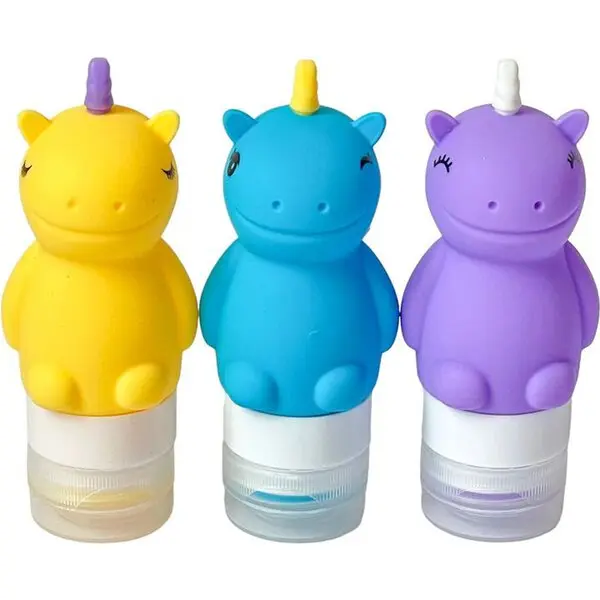 YUMBOX Unicorn Silicone Condiment Squeeze Bottles Set Of 3 - Multi