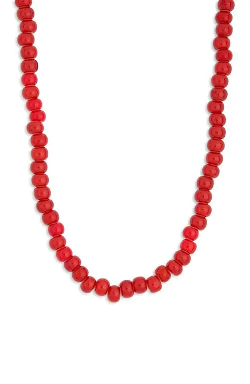 Shashi Barrow Beaded Necklace - Red