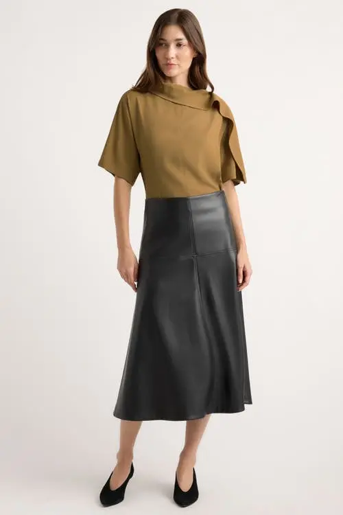 Modern Citizen Harley A-line Vegan Leather Skirt