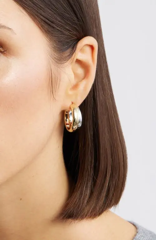 Nordstrom Two-tone Double Hoop Earrings