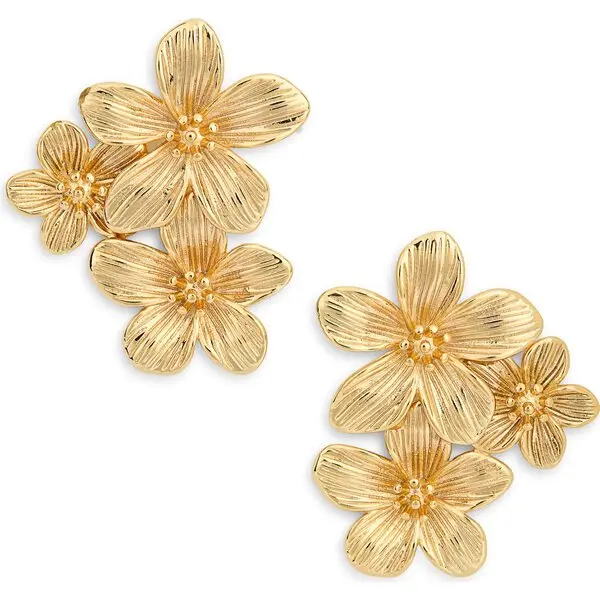 Shashi Botanique Stud Earrings - Gold