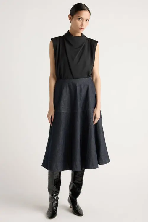 Modern Citizen Allegra Gathered-neck Sleeveless Blouse - Black