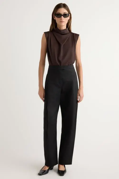 Modern Citizen Allegra Gathered-neck Sleeveless Blouse - Plum