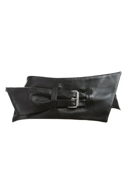 Isabel Marant Caren Lambskin Leather Belt - Black