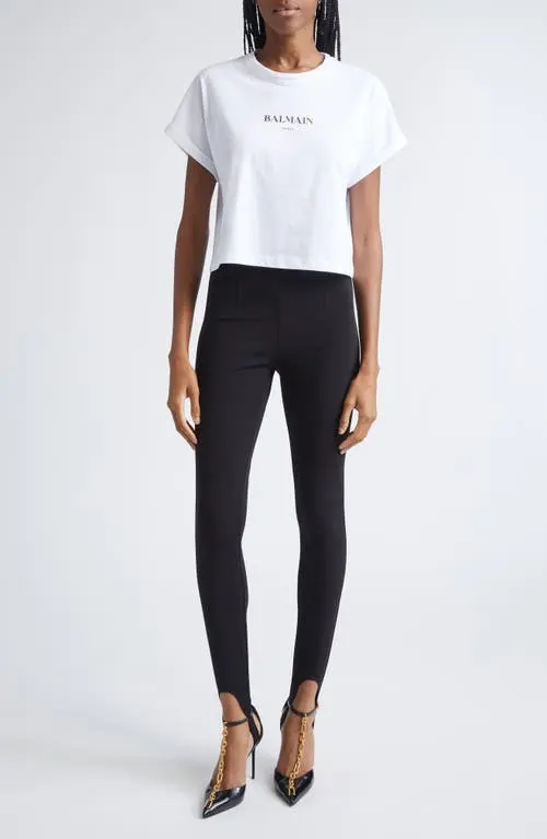 Balmain Zip Jersey Stirrup Leggings