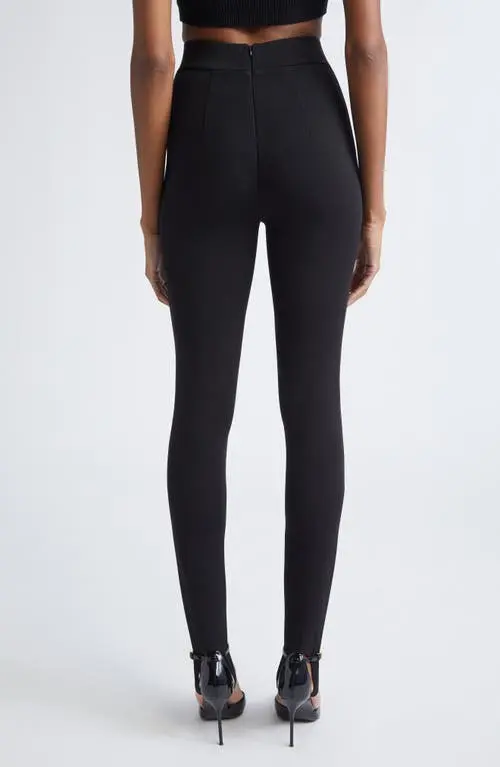 Balmain Zip Jersey Stirrup Leggings