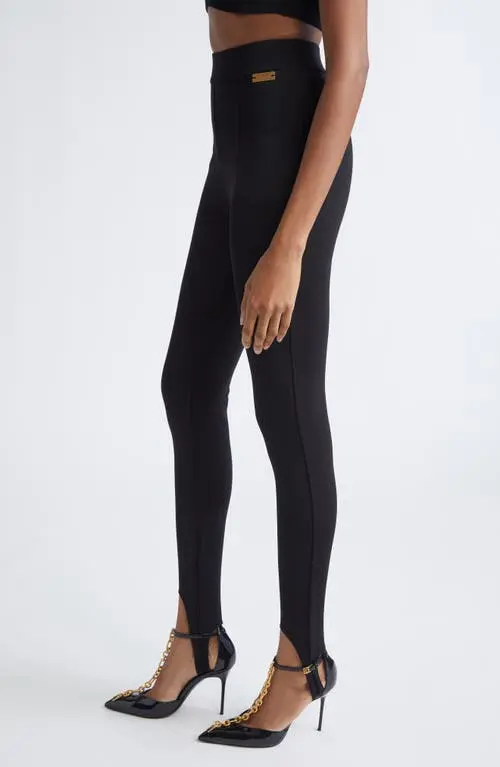 Balmain Zip Jersey Stirrup Leggings