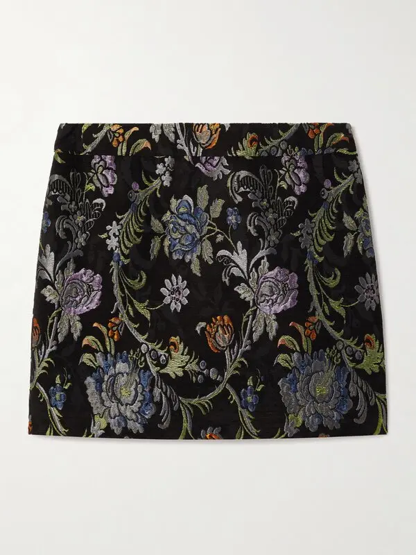Chloé Floral-brocade Mini Skirt