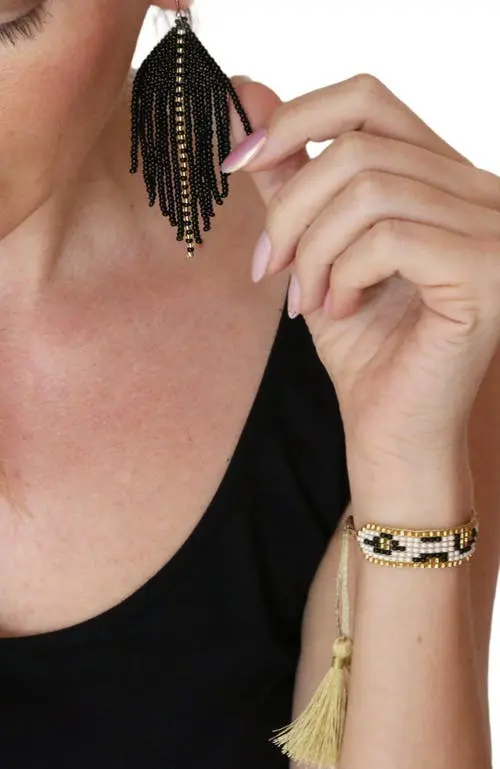 FOSTERIE Embera Seed Bead Dangle Earrings - Empire