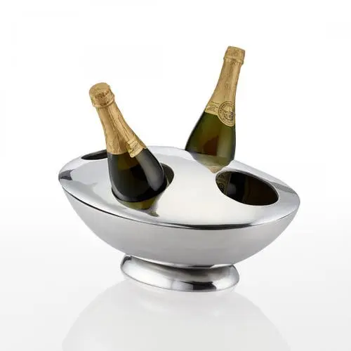 LUNARES 4 Bottle Champagne Holder - Silver