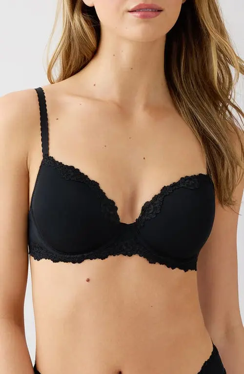 Wacoal Future Foundation Underwire Lace Trim Contour Bra - Night