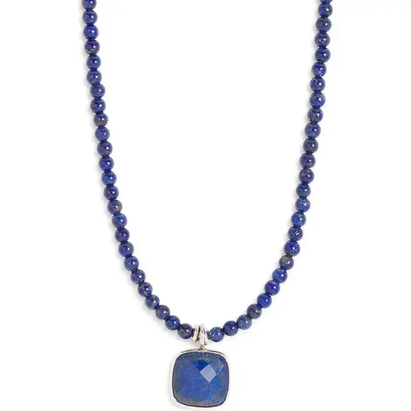 Caputo & Co Pendant Necklace - Lapis Lazuli
