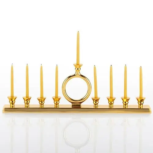 LUNARES O Menorah Candleholder - Gold