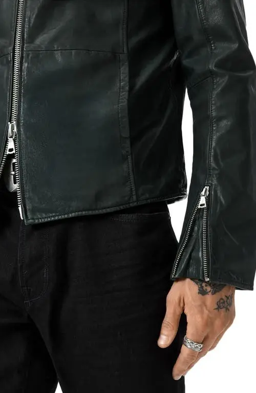 John Varvatos Jared Leather Racer Jacket
