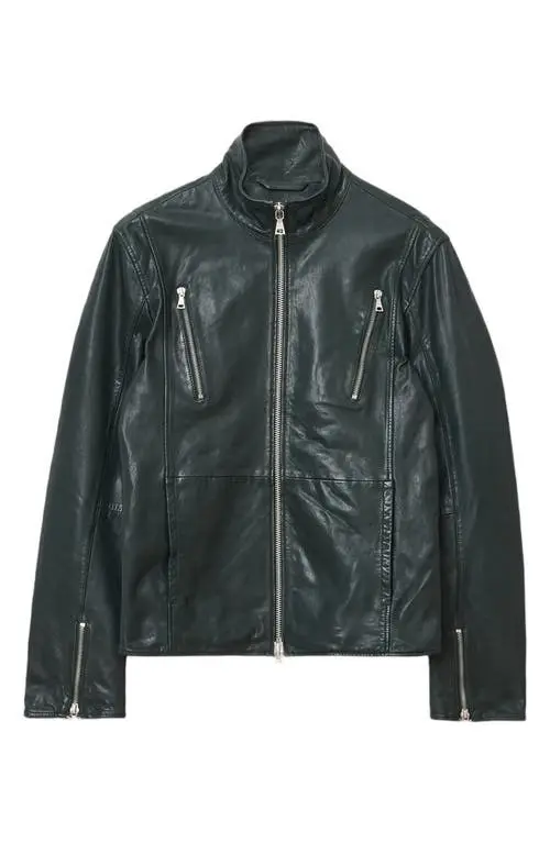 John Varvatos Jared Leather Racer Jacket
