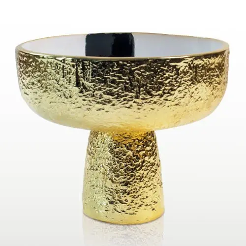 LUNARES Bianco Nero Pedestal Bowl