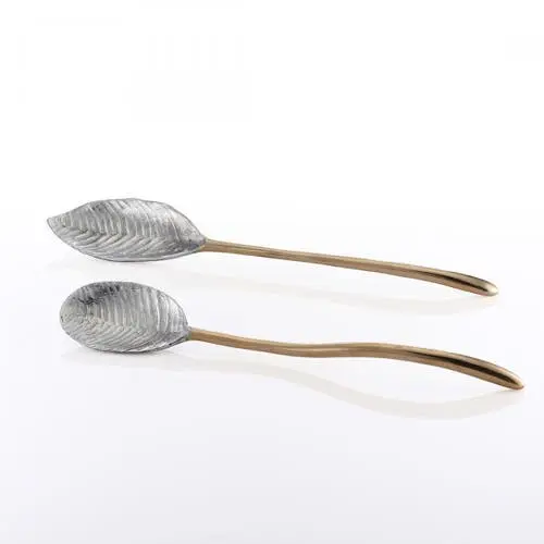 LUNARES Feather Long Serving Set - Gold