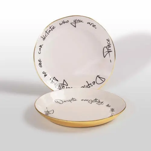 LUNARES Princebowl With Quote - Gold