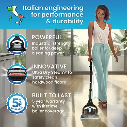 EUROFLEX Vapour Pro 20-piece All-in-one Steam Mop