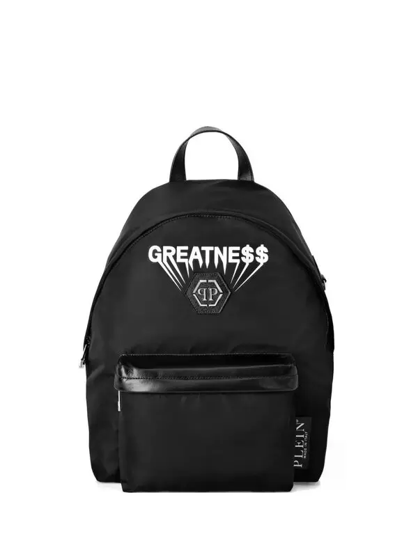 Philipp Plein Greatness Print Backpack - Black
