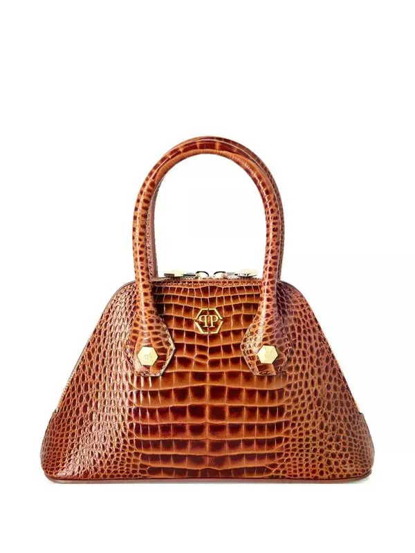 Philipp Plein Small Majestic Cocco Top Handle Bag