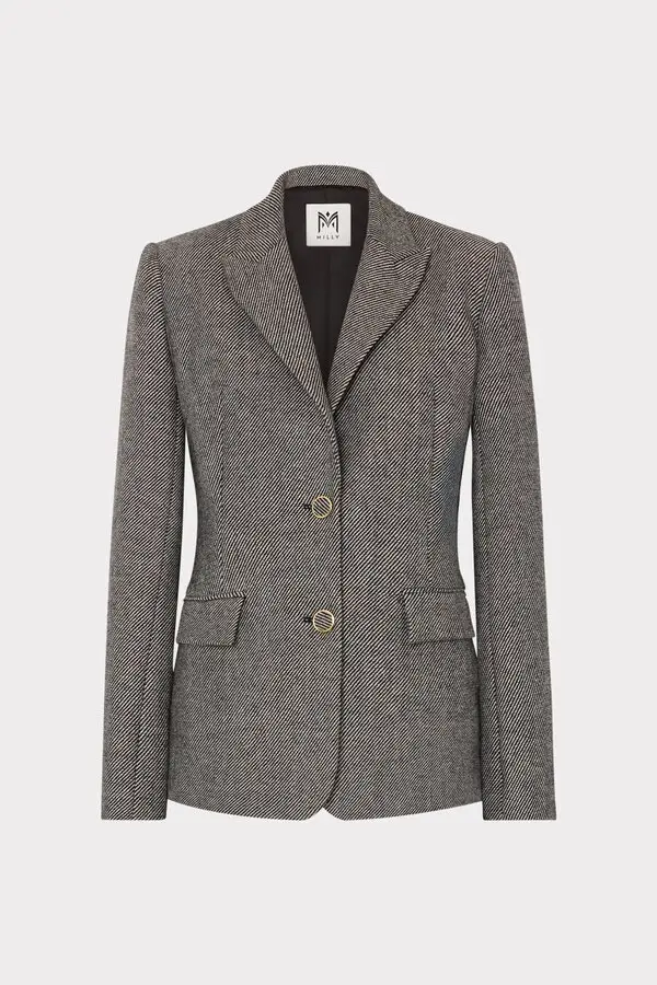 MILLY Palmer Tweed Blazer