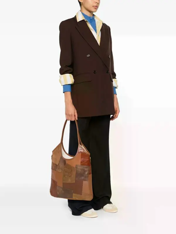 Miu Miu Patchwork-design Leather Shoulder Bag