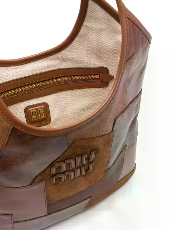 Miu Miu Patchwork-design Leather Shoulder Bag
