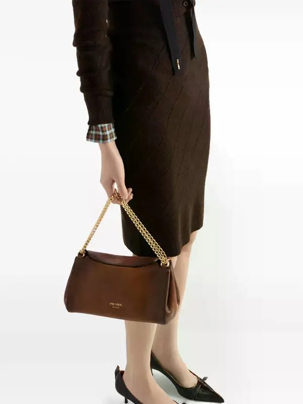 Prada Diamond-pattern Midi Skirt