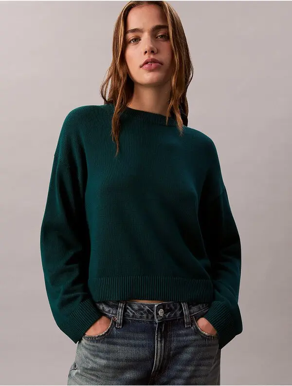 Calvin Klein Cotton Relaxed Crewneck Sweater
