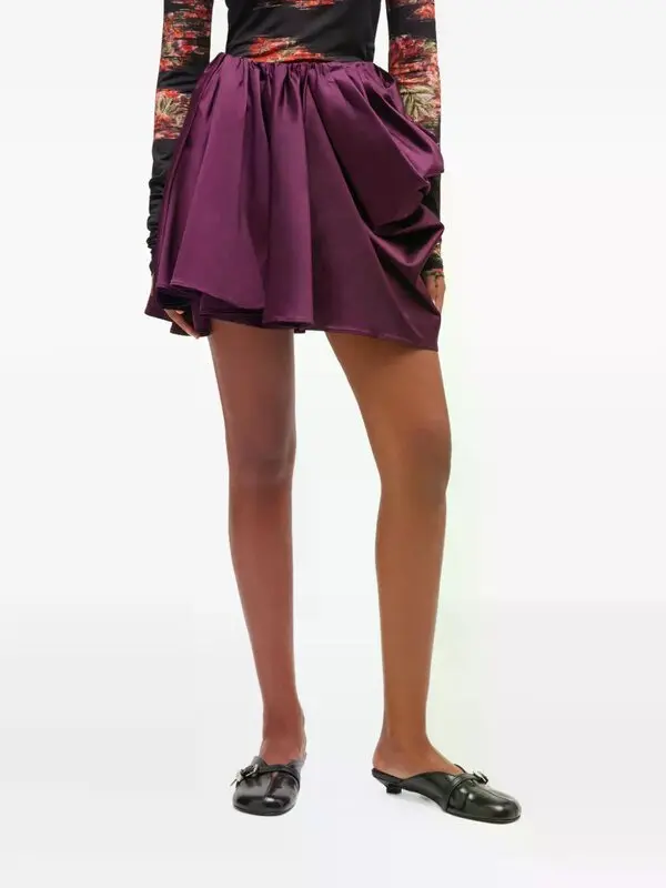 GANNI Draped Mini Skirt