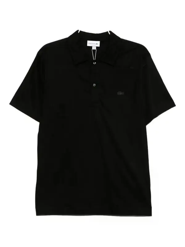 Lacoste Logo-embroidered Polo Shirt - Black