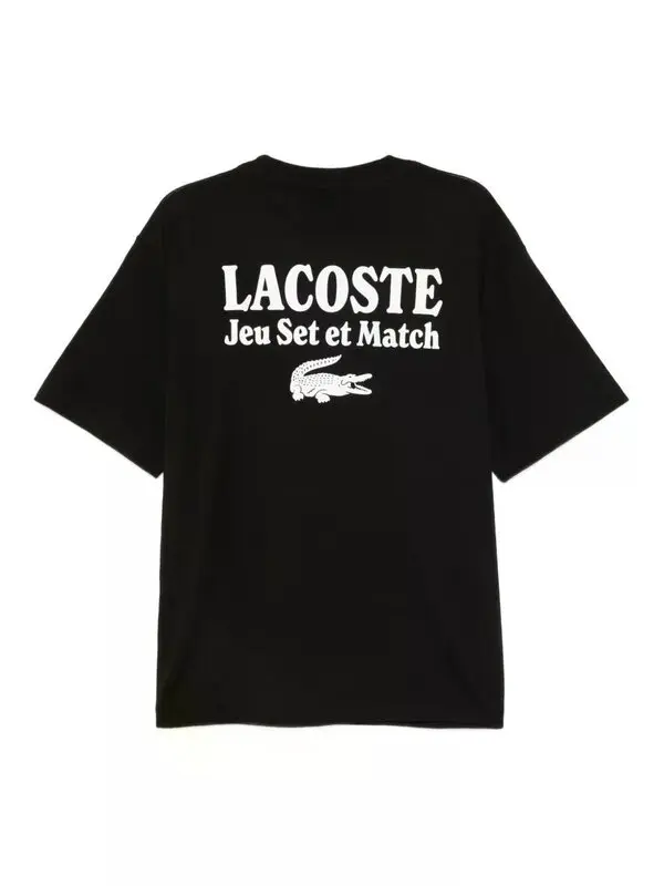 Lacoste Logo-embroidered T-shirt - Black