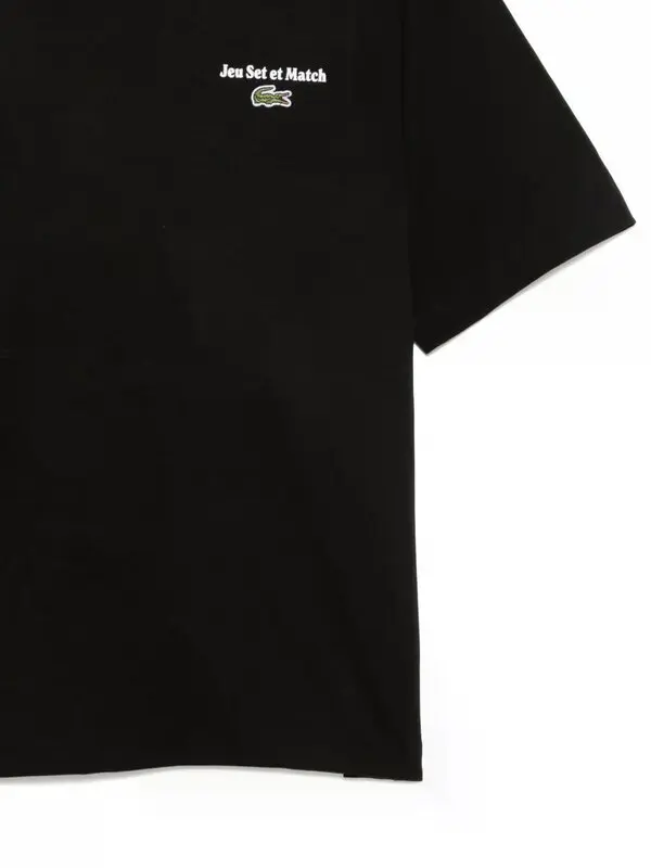 Lacoste Logo-embroidered T-shirt - Black