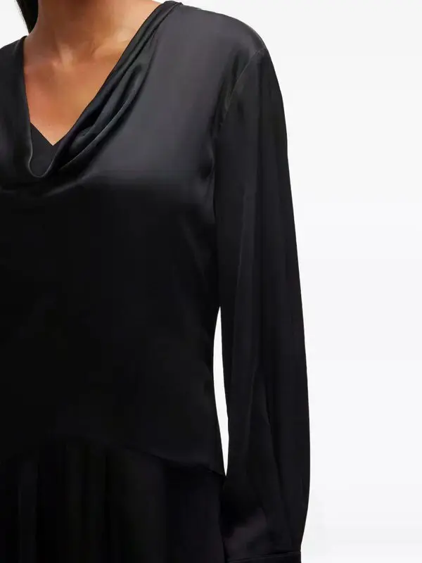 GANNI Cowl-neck Scarf Midi Dress